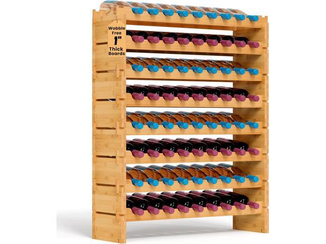 Click here for NutriChef 72 Bottle Wine Rack Stackable Bamboo Fre... prices