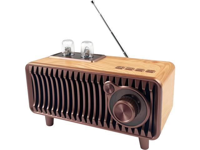 Click here for Retro Bluetooth Speaker  Vintage Radio Natural Woo... prices