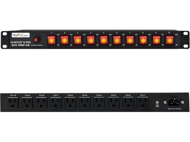 Click here for 10 Outlet Horizontal 1U PDU Rack Mount Power Strip... prices