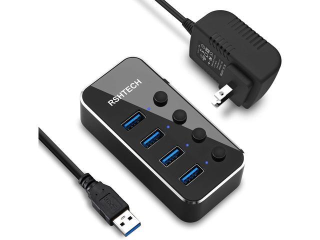 Click here for Powered USB Hub  RSHTECH 4 Port USB 3.0 Hub Splitt... prices