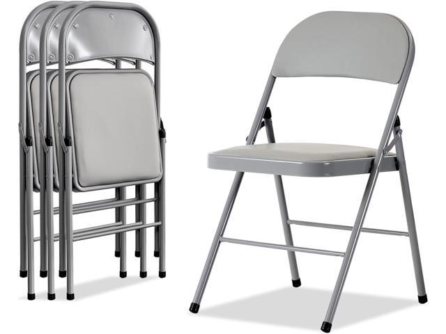 Click here for Karl home 4 Pack Grey Folding Chairs with Padded S... prices