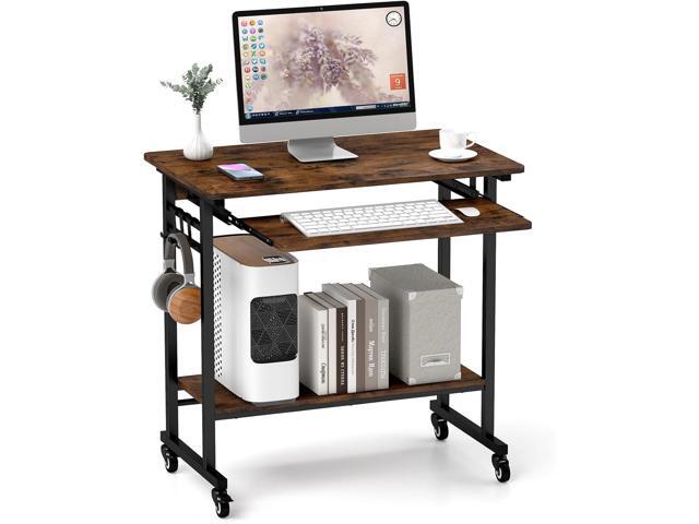 Click here for Tangkula Rolling Computer Desk Cart with Keyboard... prices