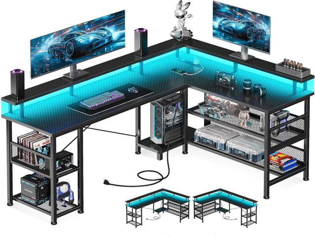 Click here for ODK 59 L Shaped Gaming Desk with Power Outlet and... prices