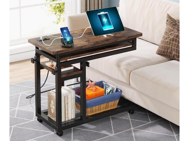 Click here for Tribesigns Small Portable Desk with Power Outlet... prices