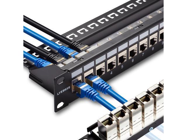 Click here for 24 Port RJ45 Patch Panel Cat6 STP Feed Through  Co... prices