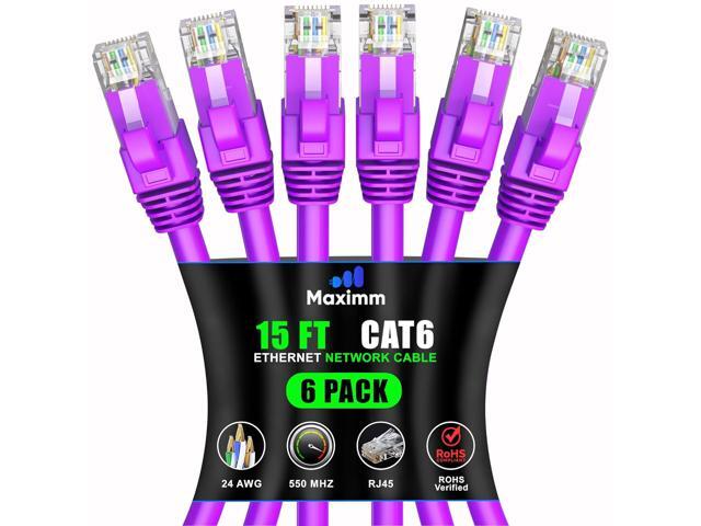 Click here for Maximm Cat 6 Ethernet Cable 15 ft (6-Pack) - High-... prices