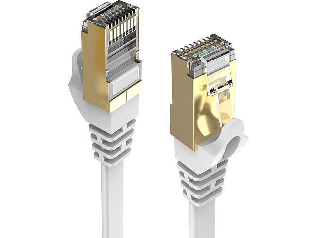 Click here for DEFACE Cat 8 Ethernet Cable 100 Ft White Flat 40Gb... prices