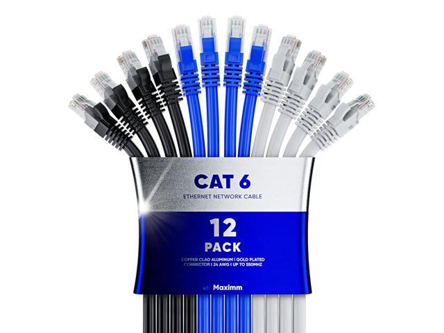 Click here for Maximm Cat 6 Ethernet Cable 12 Ft  (12-Pack) Cat6... prices