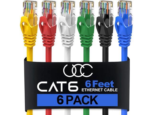 Click here for Cat6 Ethernet Cable 6 Feet (6 Pack) LAN  utp Cat 6... prices