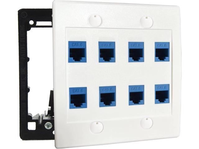 Click here for 8 Port Ethernet Wall Plate  Cat 6  Double Gang  RJ... prices