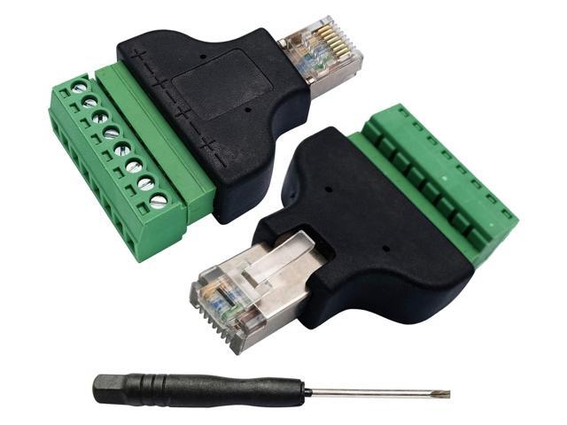 Click here for RJ45 Screw Terminal RJ45 8P 8C Male to 8Pin Female... prices