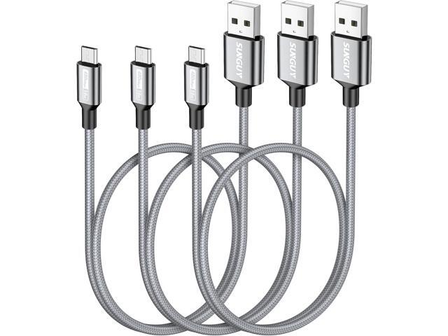 Click here for SUNGUY Short Micro USB Cable [3-Pack 1.5ft]  Nylon... prices