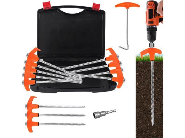 Click here for 8 Tent Stakes Heavy Duty 12 Pack  Screw in Tent St... prices