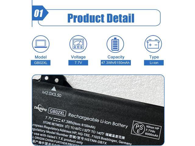 Click here for Dentsing 47.3Wh GB02XL Laptop Battery Compatible w... prices