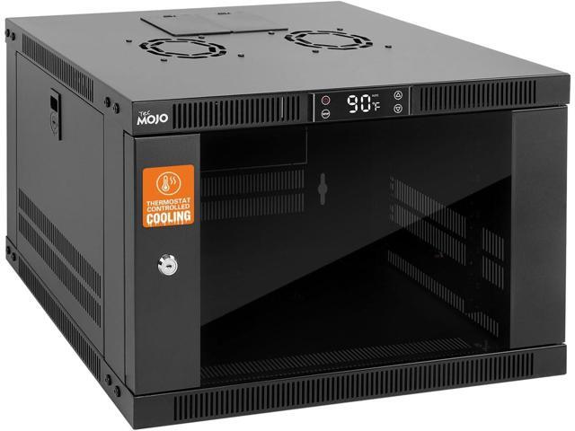 Click here for Tecmojo 6U Wall Mount Rack with Thermostat  17.7in... prices