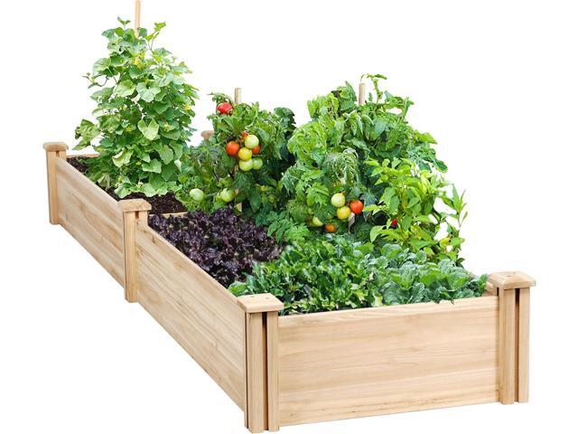 Click here for Yaheetech 8×2ft Wooden Horticulture Raised Garden... prices