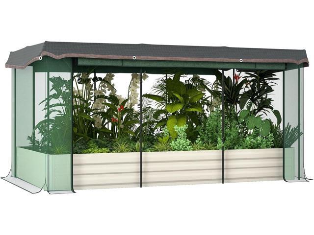 Click here for Outsunny 7.3 x 3.4 x 1 ft Galvanized Raised Garden... prices