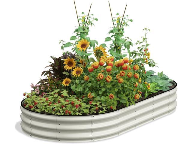 Click here for Galvanized Raised Garden Bed  8x4x1 FT Oval Metal... prices