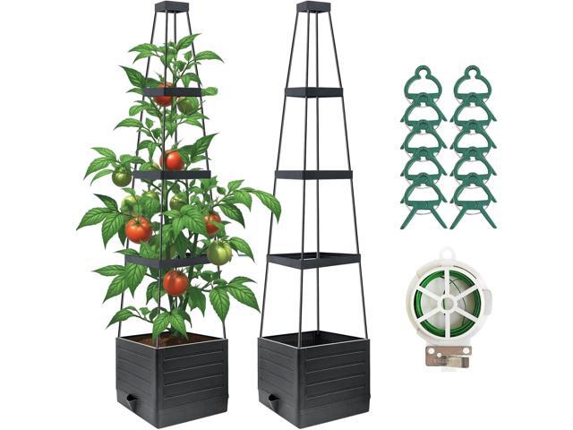 Click here for 2 Pack Raised Garden Bed Planter Box with Trellis... prices