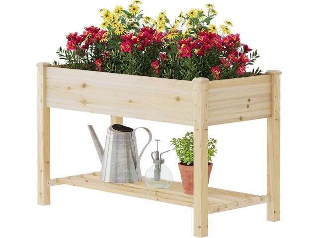 Click here for GHWIE Raised Garden Bed with Shelf Elevated Wooden... prices