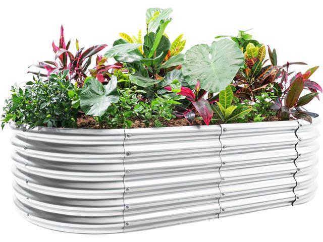 Click here for Land Guard 4×2×1.5ft Galvanized Raised Garden Bed... prices