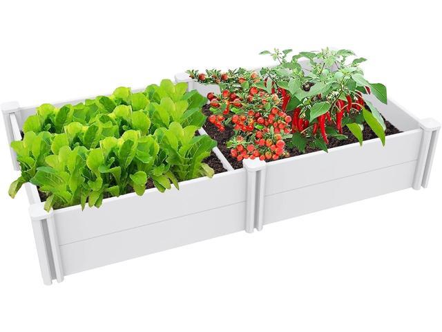 Click here for 6 x 3 Vinyl Raised Garden Bed Screwless Planter Bo... prices