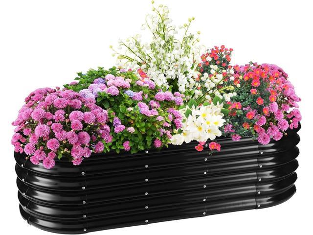 Click here for 17 Tall Elevated Oval Metal Raised Garden Bed - 5f... prices