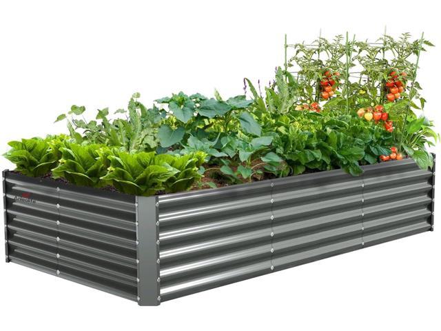 Click here for A ANLEOLIFE 8X4X1.5ft Galvanized Raised Garden Bed... prices
