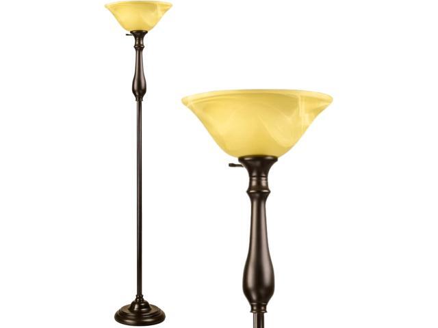 Click here for LIGHTACCENTS Royal Bronze Torchiere with Amber Ala... prices