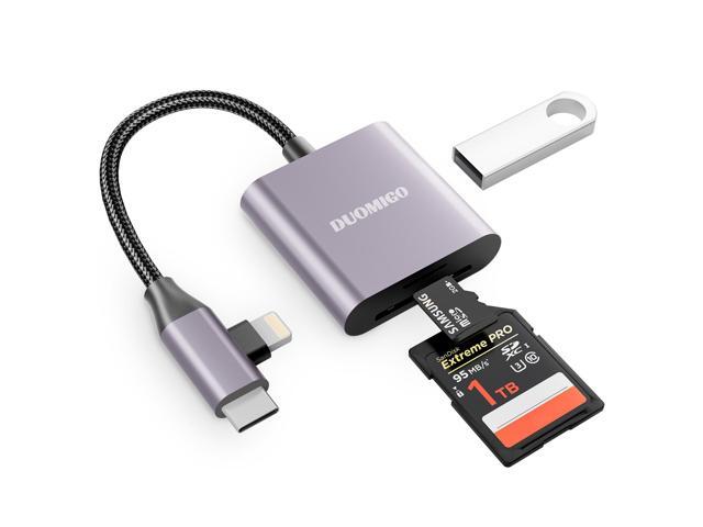 Click here for Duomigo 3-in-2 USB C SD TF Card Reader for iPhone/... prices
