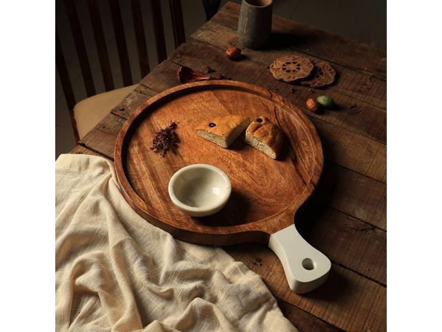 Click here for ExpoBazaar Handmade Antique Round Wooden Cutting B... prices