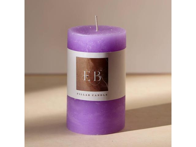 Click here for ExpoBazaar Rustic Pillar Candle (3 x 5) Purple Ele... prices