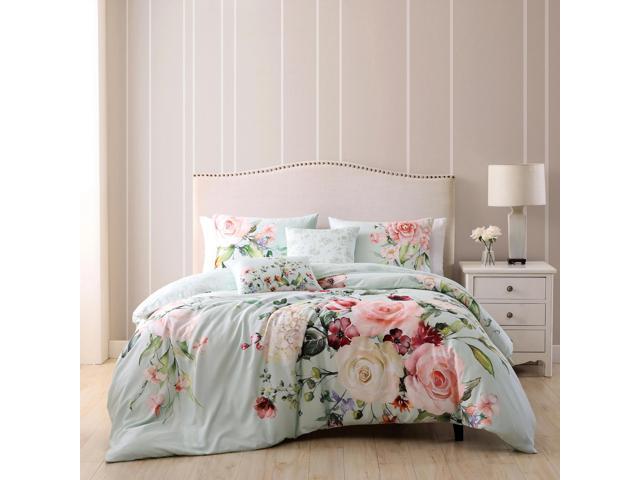 Click here for Bebejan Rose on Misty Green Bedding 200 Thread Cou... prices