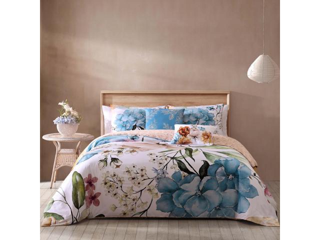 Click here for Bebejan Maia Blue Bedding 200 Thread Count 100 Cot... prices