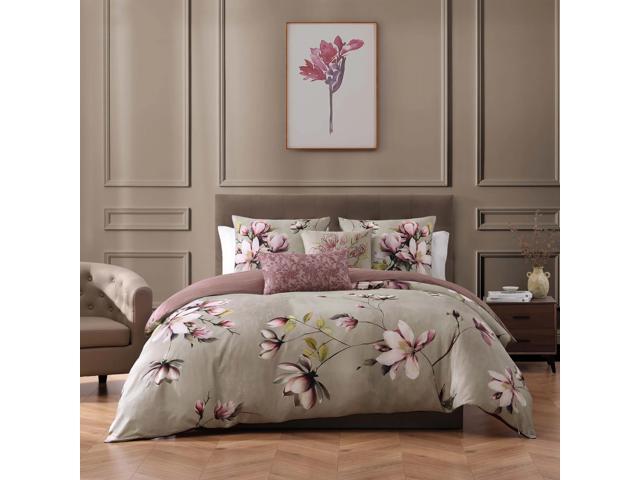Click here for Bebejan Purple Lilies Bedding 5 Piece King Size Re... prices