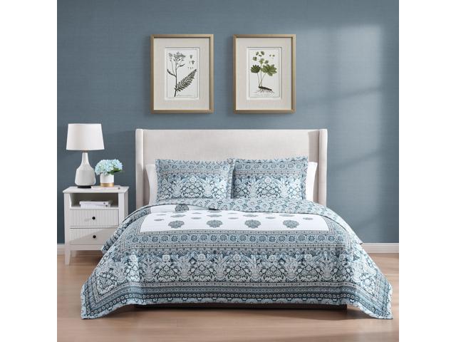 Click here for Bebejan Aquamarine Medallion 100 Cotton Sateen 3 P... prices