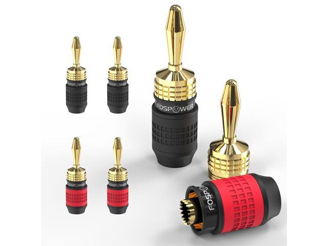 Click here for FosPower Deadbolt Banana Plugs 2 Pairs / 4 pcs  Sc... prices