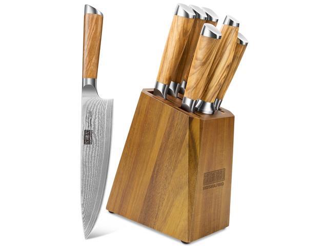 Click here for HOSHANHO Knife Set with Block 7-Piece  Professiona... prices