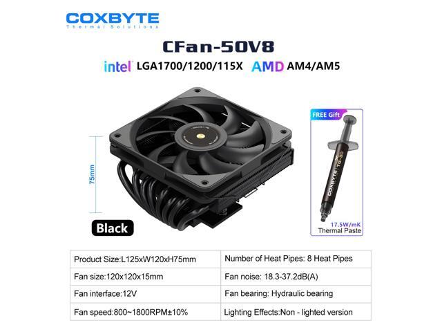 Click here for COXBYTE CFan-50V8 8 Heat Pipes Down-pressure CPU A... prices