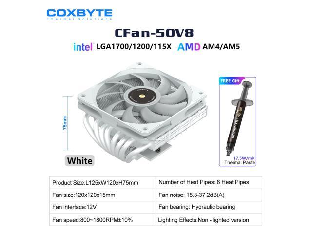 Click here for COXBYTE CFan-50V8 8 Heat Pipes Down-pressure CPU A... prices