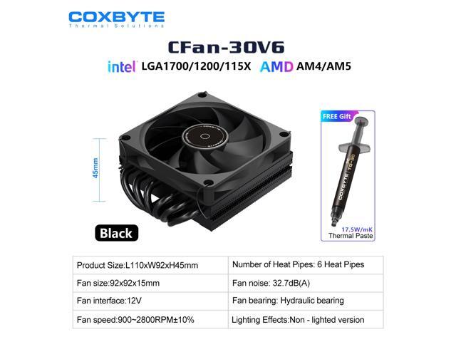 Click here for COXBYTE CFan-30V6 6 Heat Pipes Down-pressure CPU A... prices