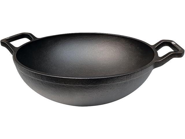 Click here for LIVEVIE Cast Iron Deep Kadai Wok with Dual Handles... prices