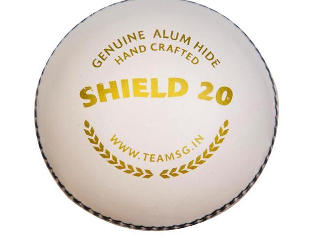 Click here for SG Cricket Shield 20 Premium Leather Ball (White &... prices