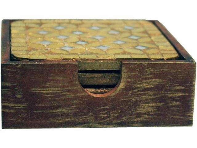 Click here for Livevie Willowshire Coasters Set of 4 with Holder... prices