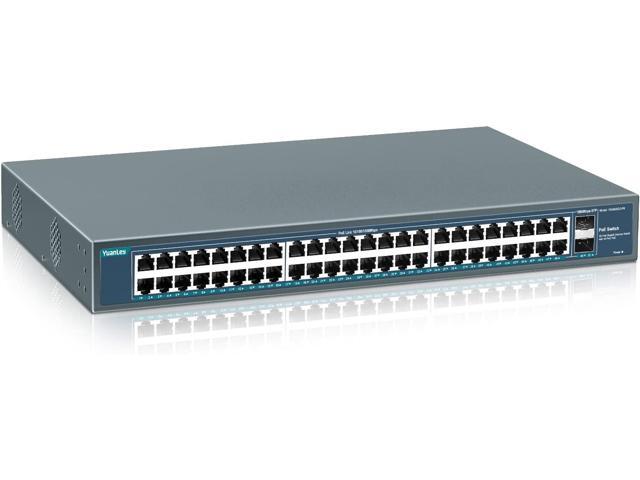 Click here for YuanLey 48 Port Gigabit PoE Switch Unmanaged with... prices