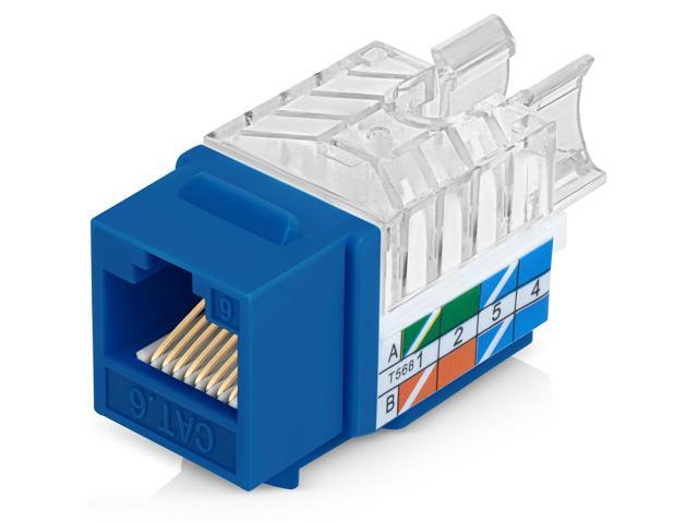 Click here for Everest 45° Angled RJ45 Cat6 Keystone Jacks 100-Pa... prices