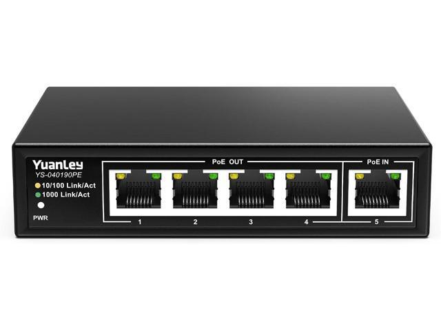 Click here for YuanLey 5 Port PoE Extender Gigabit with 4 PoE Out... prices