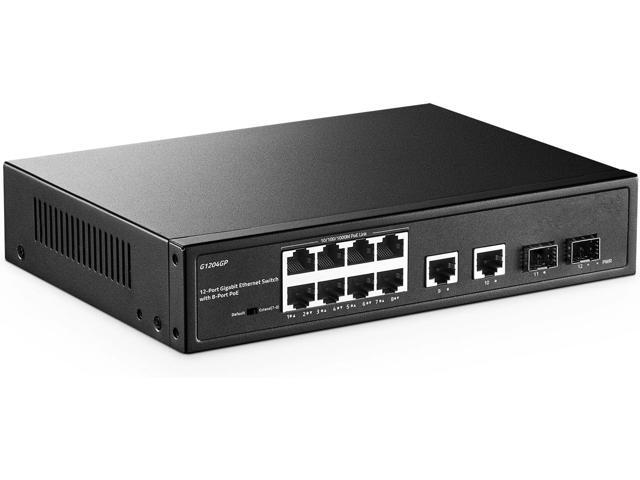 Click here for 12 Port Gigabit PoE Switch  8 Ggiabit PoE+  2 GE U... prices