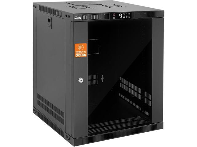 Click here for Tecmojo 12U Wall Mount Rack with Thermostat  17.7i... prices