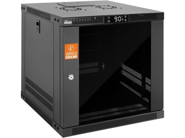 Click here for Tecmojo 9U Wall Mount Rack with Thermostat  17.7in... prices